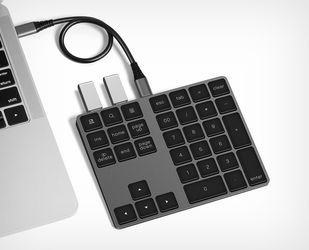Type-C Numeric Keypad——它可以作为一个USB集线器和一个快捷键盘！ - 普象网
