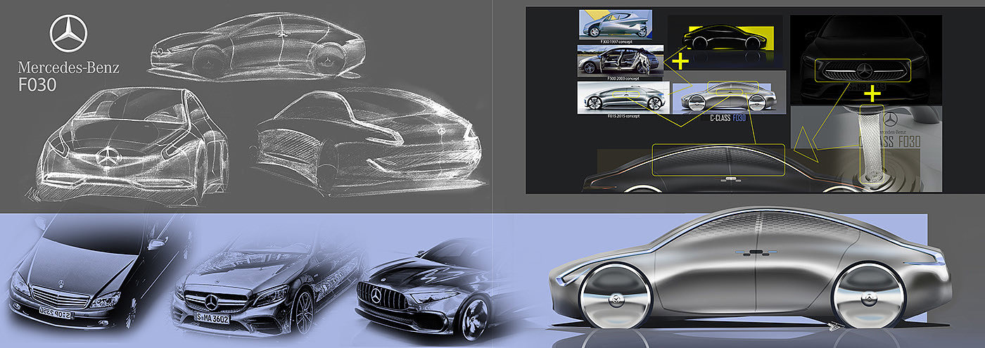 全新奔驰C-Class F030霸气来袭，与众不同的豪车风范~ - 普象网