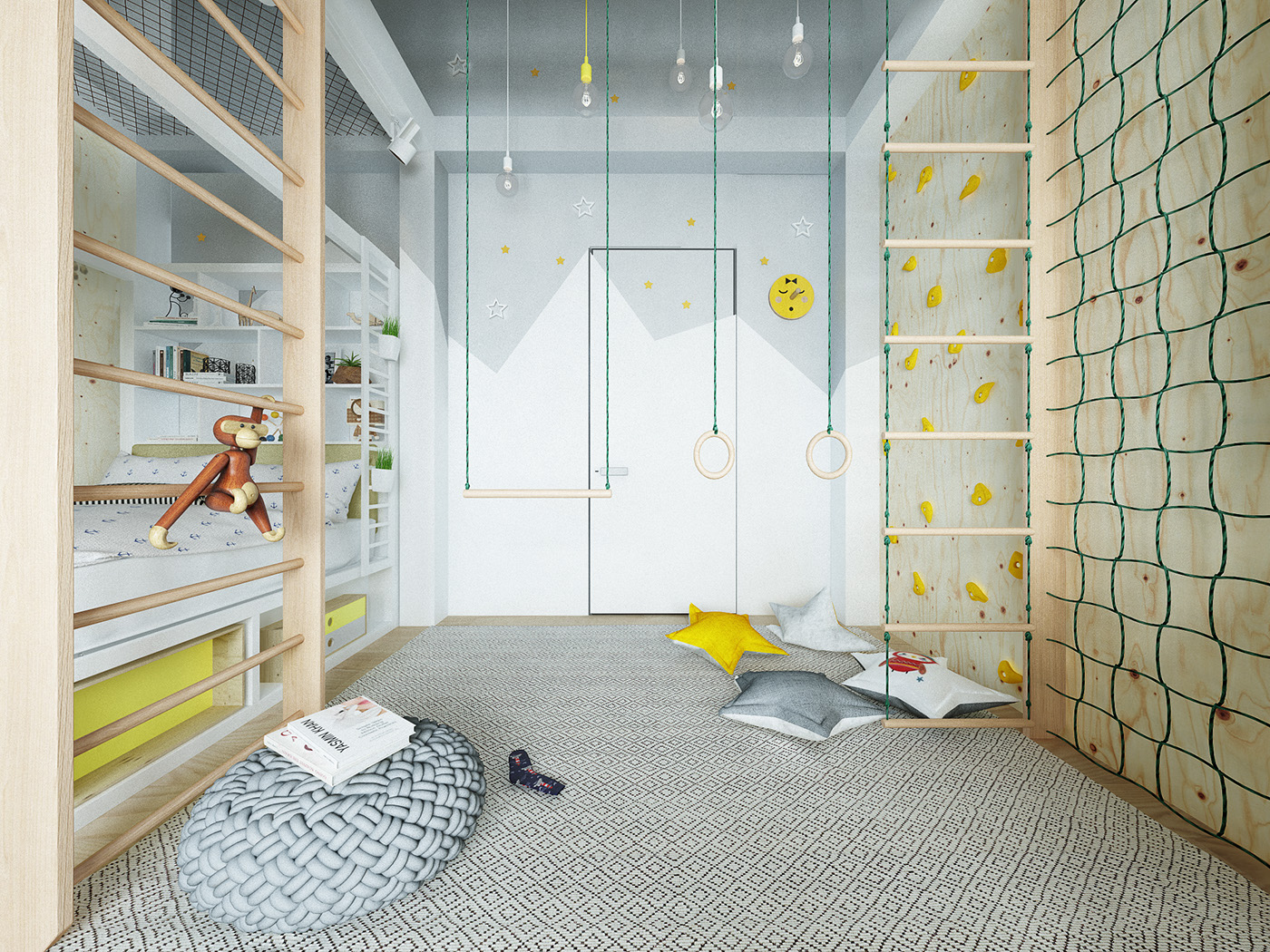 Modern colourful kid room - 普象网