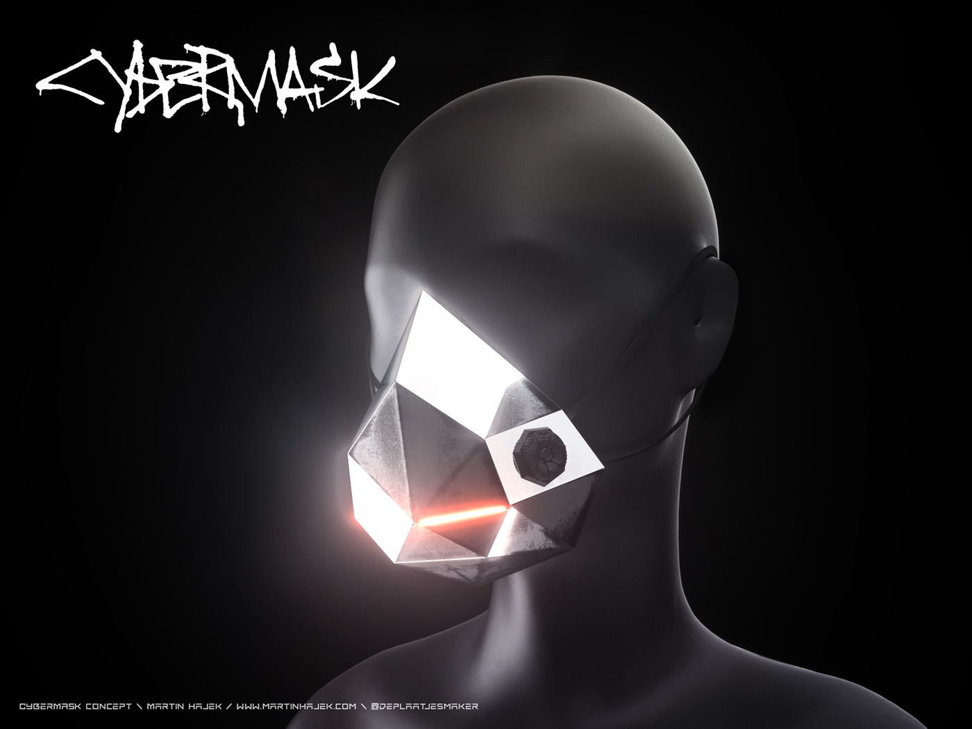 Tesla Cybertruck inspired face mask concept - 普象网