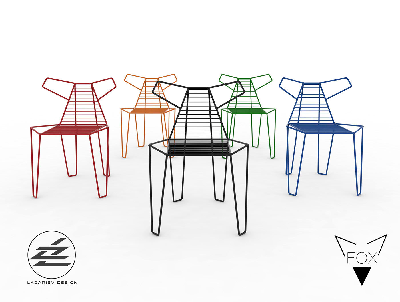 Wire chair FOX - 普象网