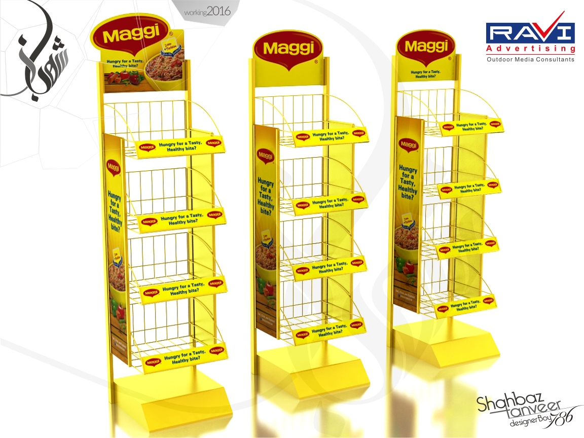 Maggi Wire Display with Rack Artwork Replacement Option - 普象网