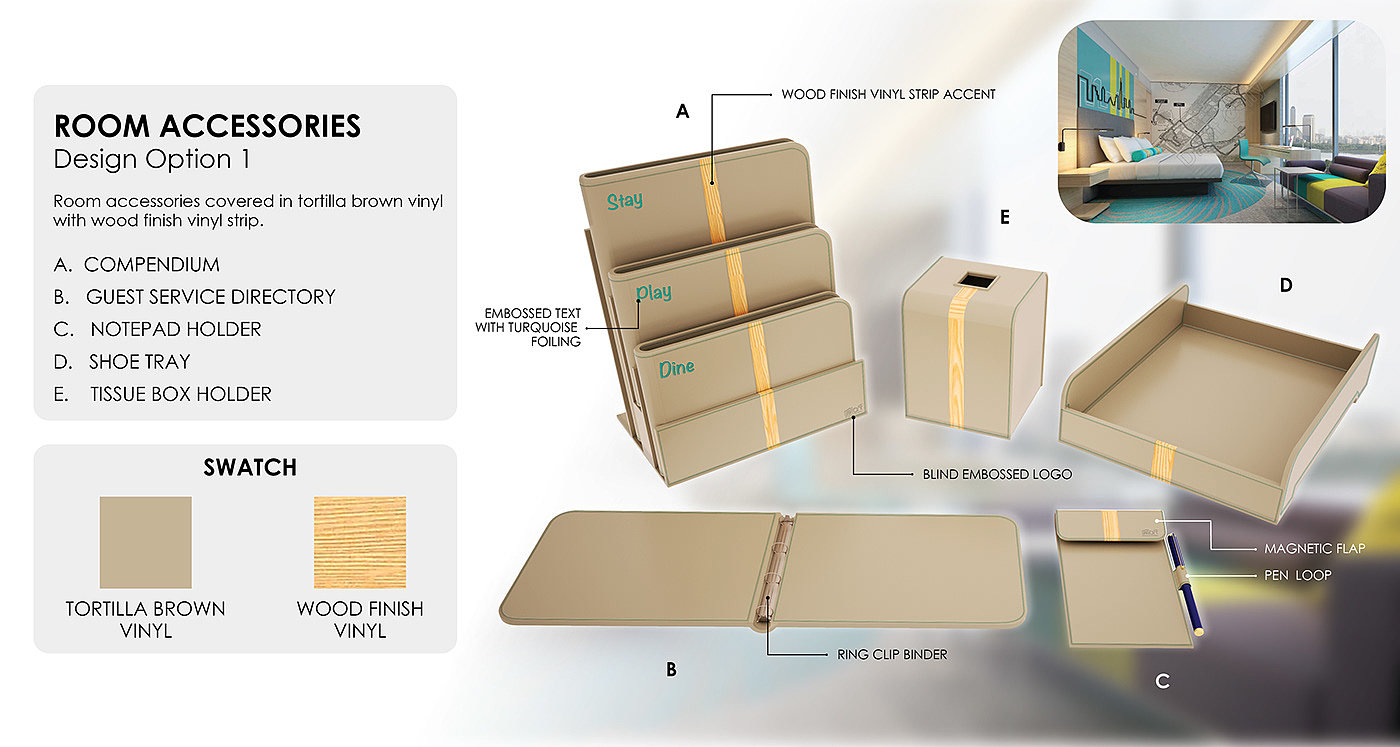 Room Accessories Design for a Hotel in Dubai - 普象网