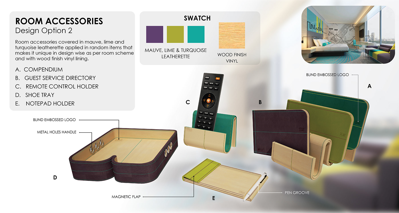 Room Accessories Design for a Hotel in Dubai - 普象网