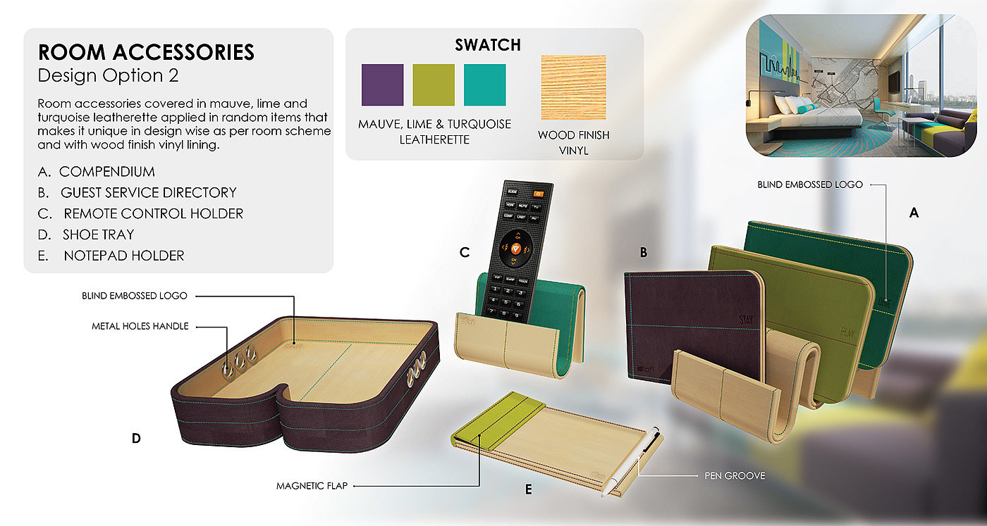Room Accessories Design for a Hotel in Dubai - 普象网