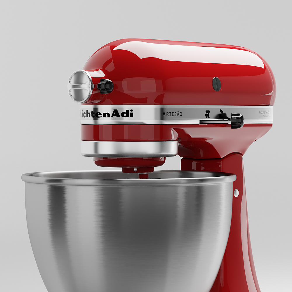 KichtenAid Stand Mixer 3D Render - 普象网