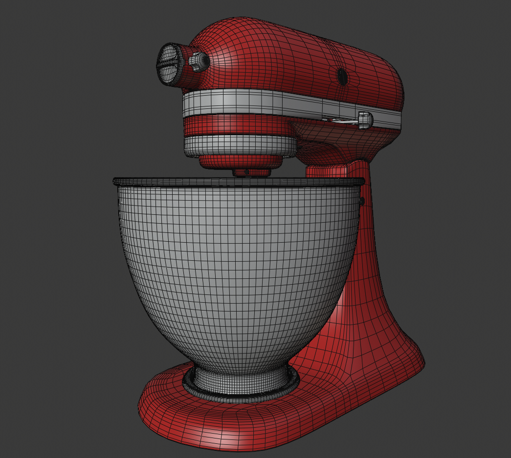 KichtenAid Stand Mixer 3D Render - 普象网