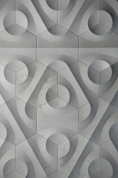 Blue Circle Embossed / Debossed Geometry Grey Rounded Texture tiles ...