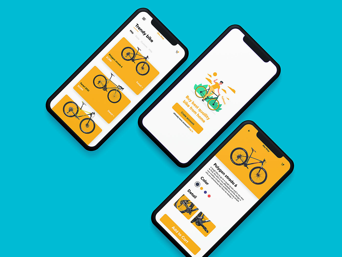 bike store ui ux - 普象网