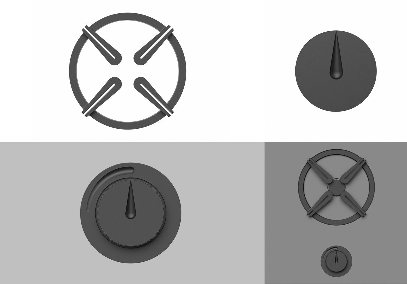 Gas hob + Button design concepts - 普象网