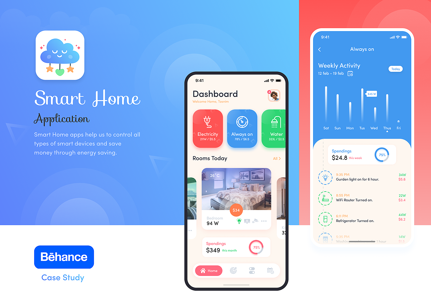 Smart Home iOS App UI/UX Design - 普象网