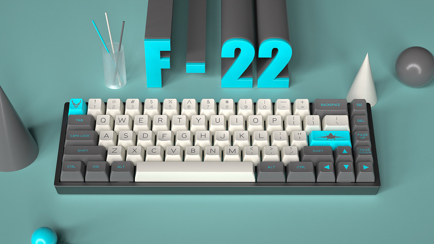 U.S.AIR FORCE F22-Mechanical keyboard/keyset design - 普象网