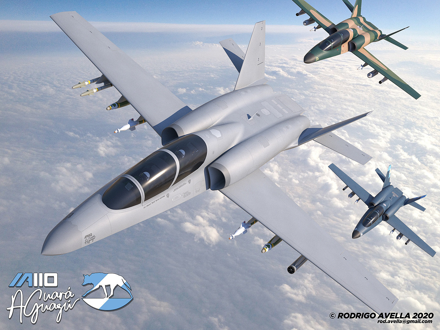 IA110 Aguará Guazú Concept - Light Attack Aircraft. - 普象网