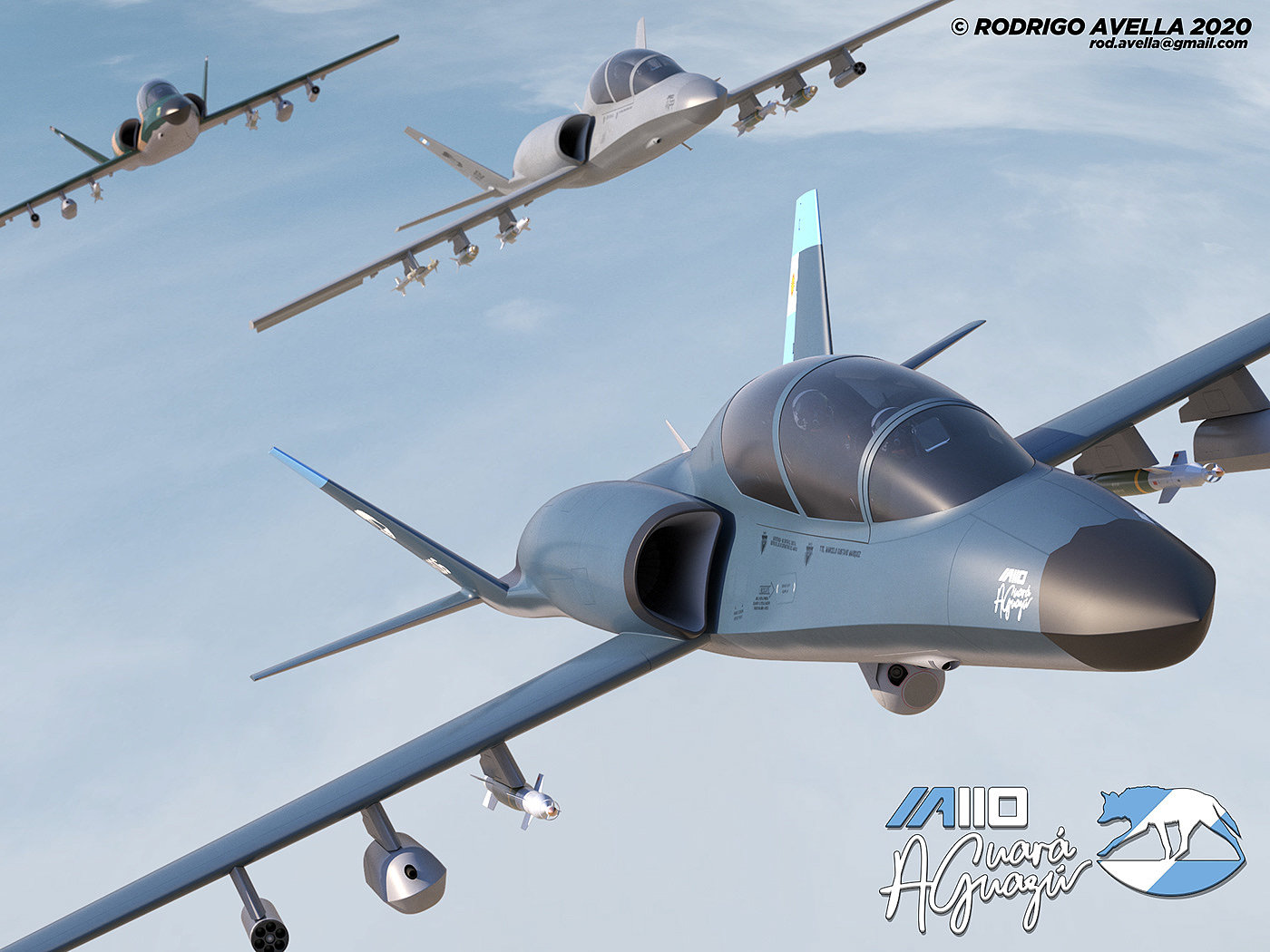 IA110 Aguará Guazú Concept - Light Attack Aircraft. - 普象网