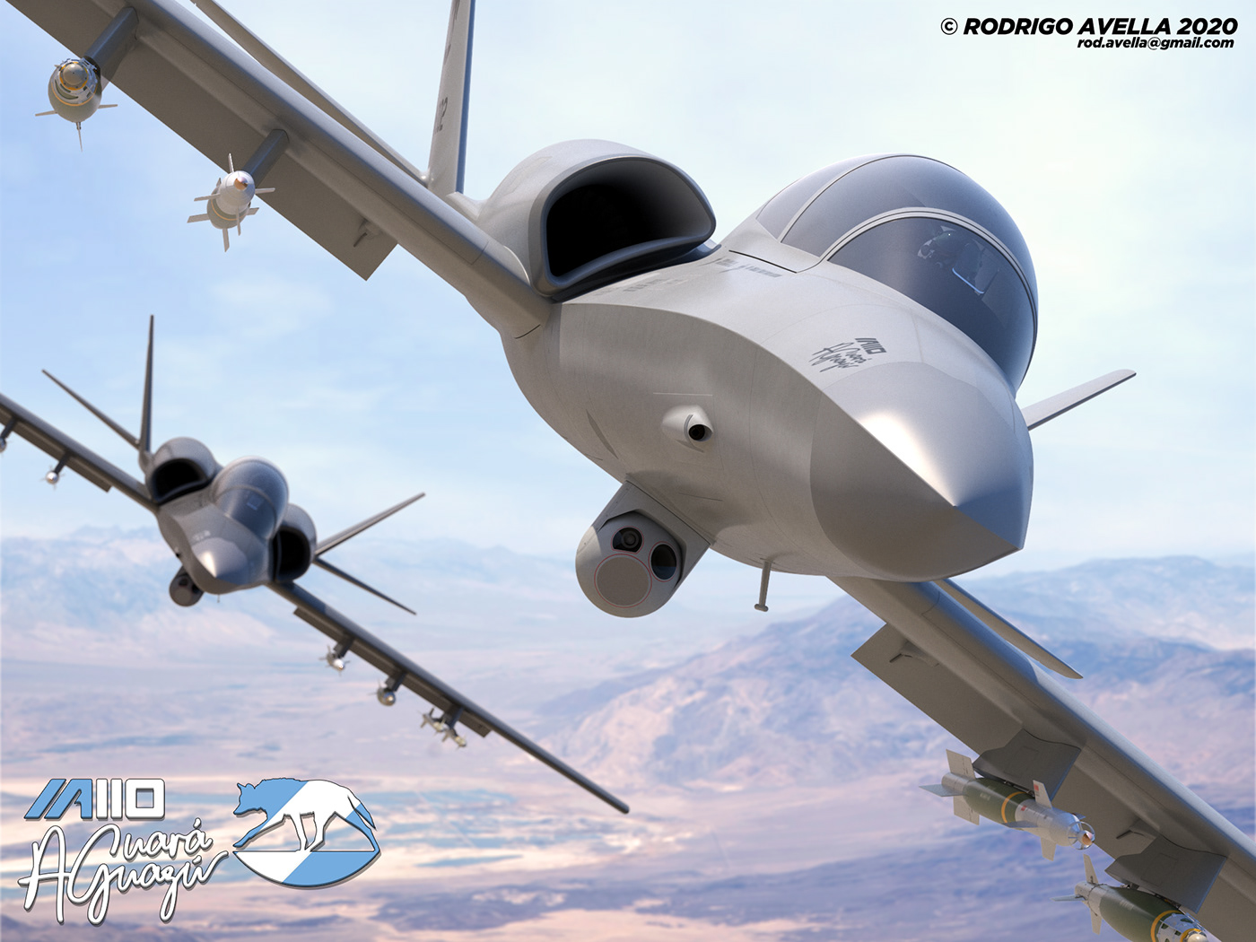 IA110 Aguará Guazú Concept - Light Attack Aircraft. - 普象网