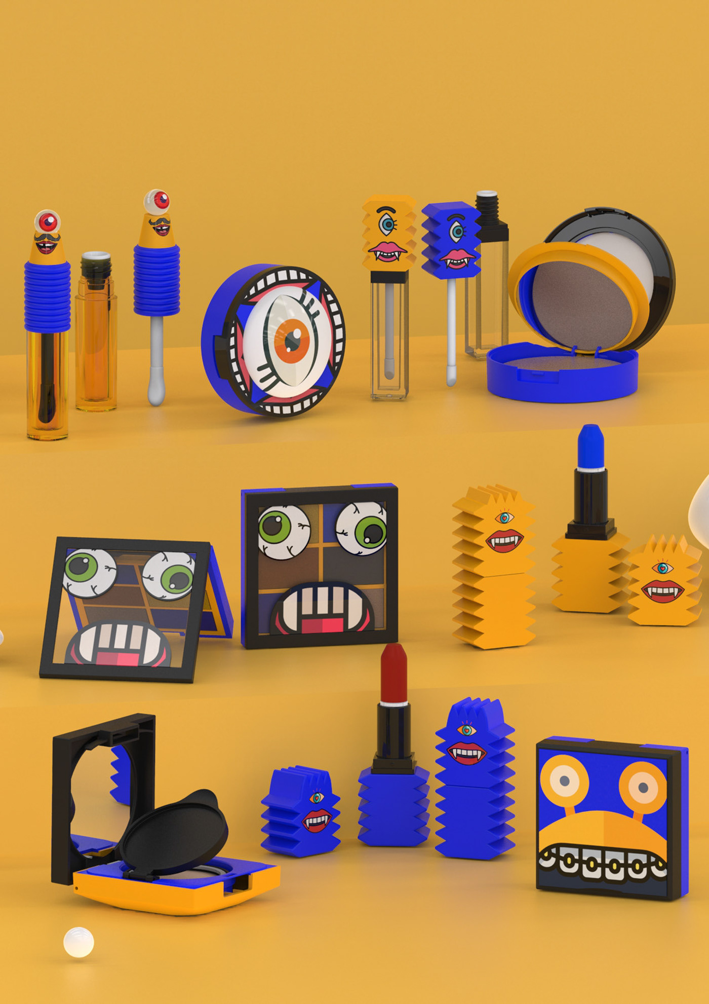Friendly Monsters Makeup Collection Packaging Design - 普象网