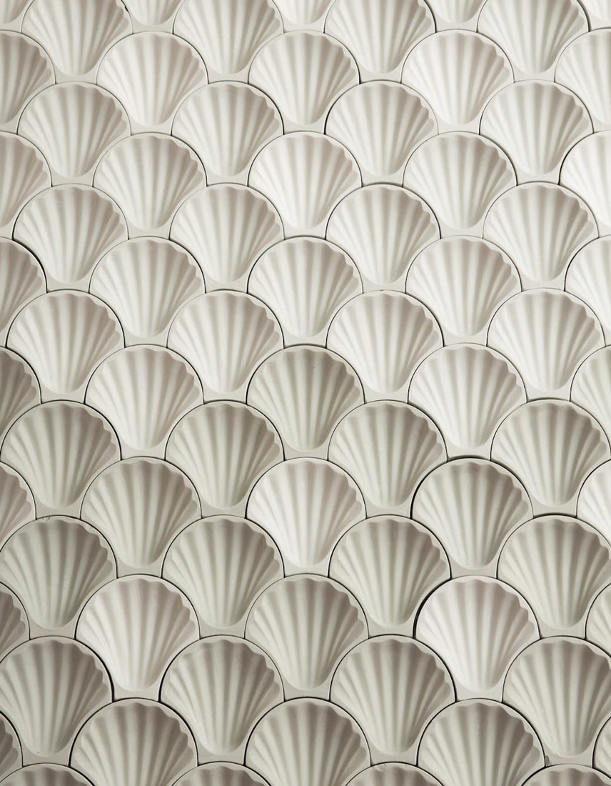 Embossed / Debossed Geometry Pattern Rounded Texture White - 普象网