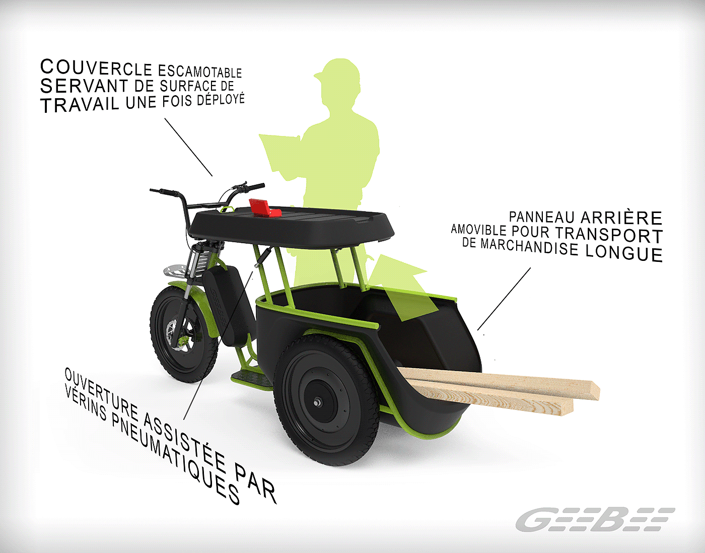 CONCEPT GEEBEE --- Electric Cargo Trike / Workstation - 普象网