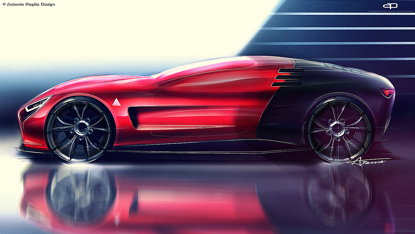 优雅与力量的结合体-Alfa Romeo C18跑车概念设计