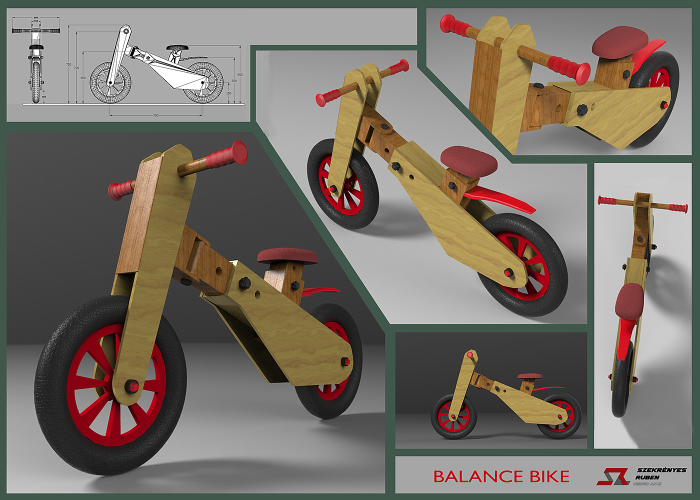 Balance bike 3D project - 普象网