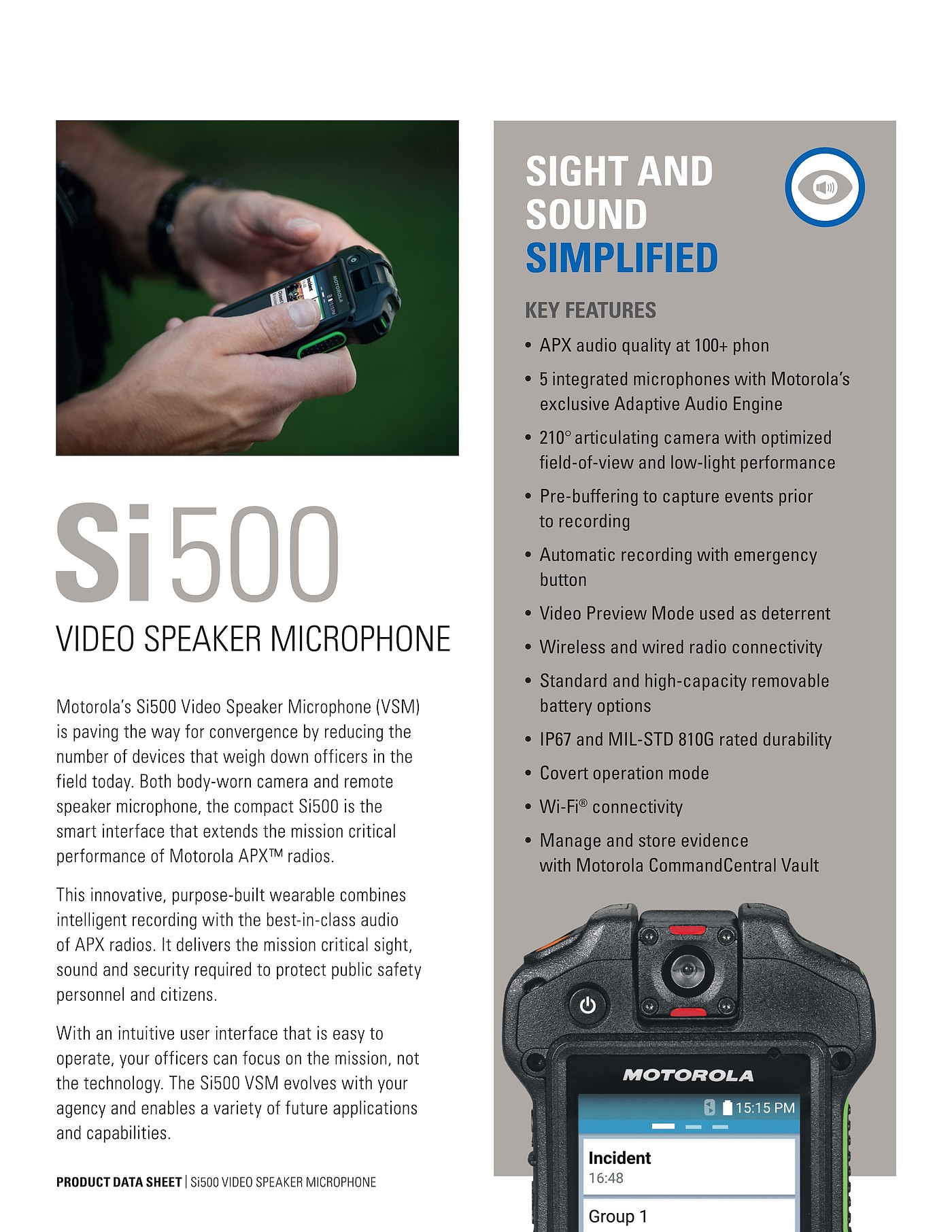 SI500系列 执法记录仪 - 普象网