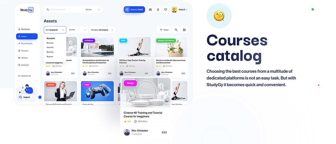 UX case study | Studygy - Learning platform - 普象网