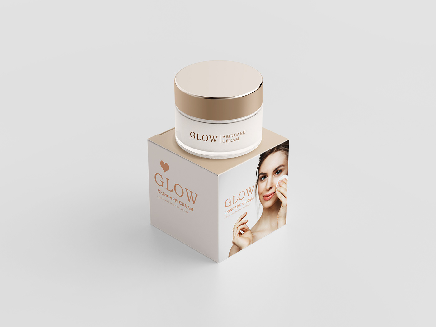 Glow cosmetic packaging design - 普象网