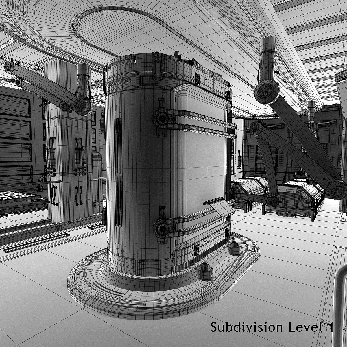 Sci Fi Laboratory 3D model - 普象网