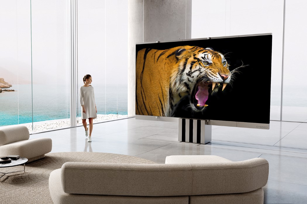 这款165英寸的4K折叠电视在关闭时会消失！ - 普象网