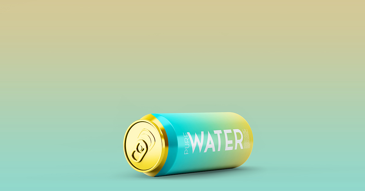 Water Can Label Design - 普象网