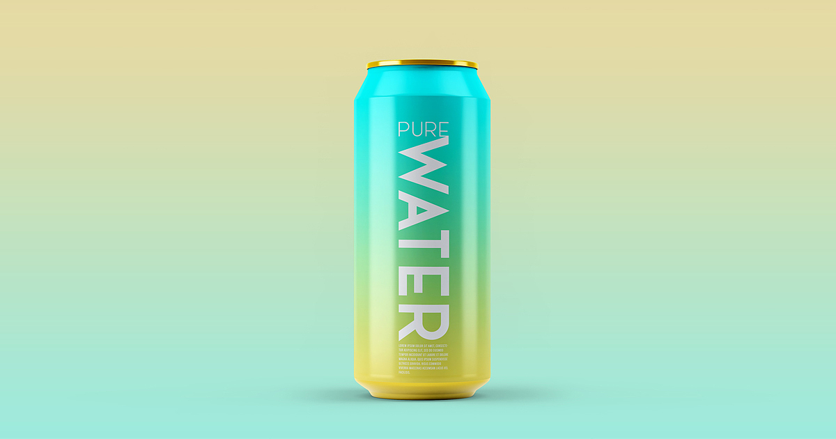 Water Can Label Design - 普象网