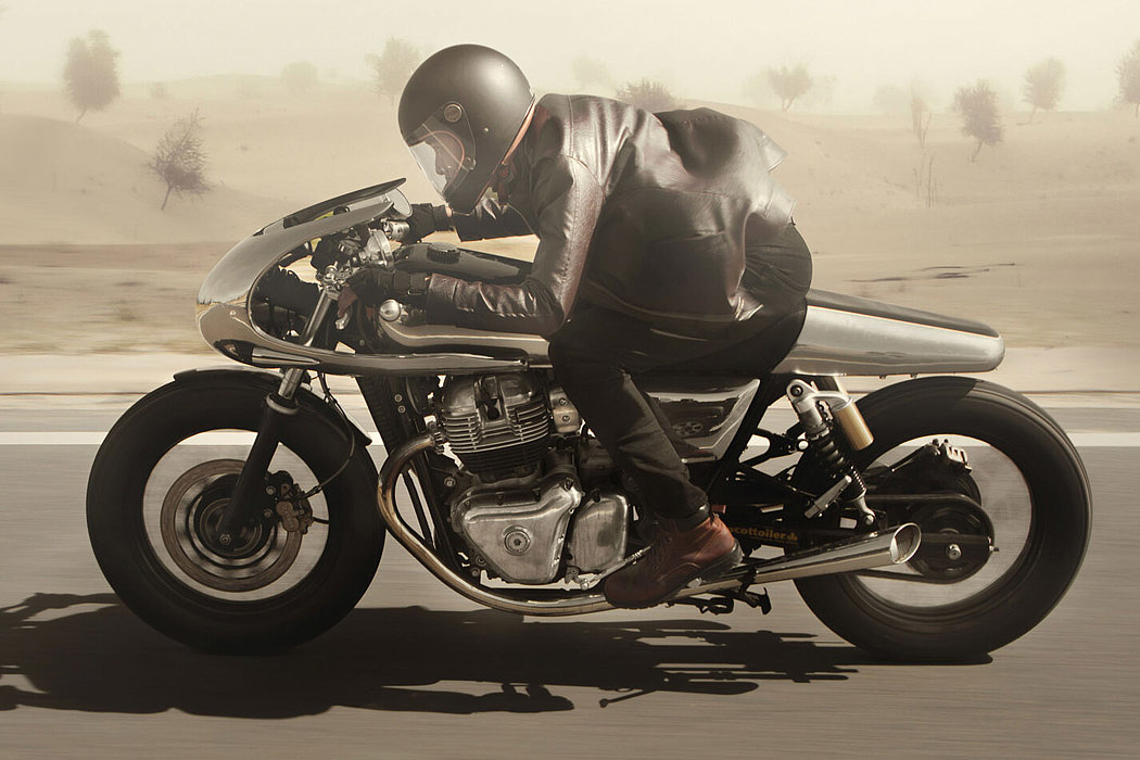 SLEEK ROYAL ENFIELD GT 650’S CUSTOM DESIGN - 普象网