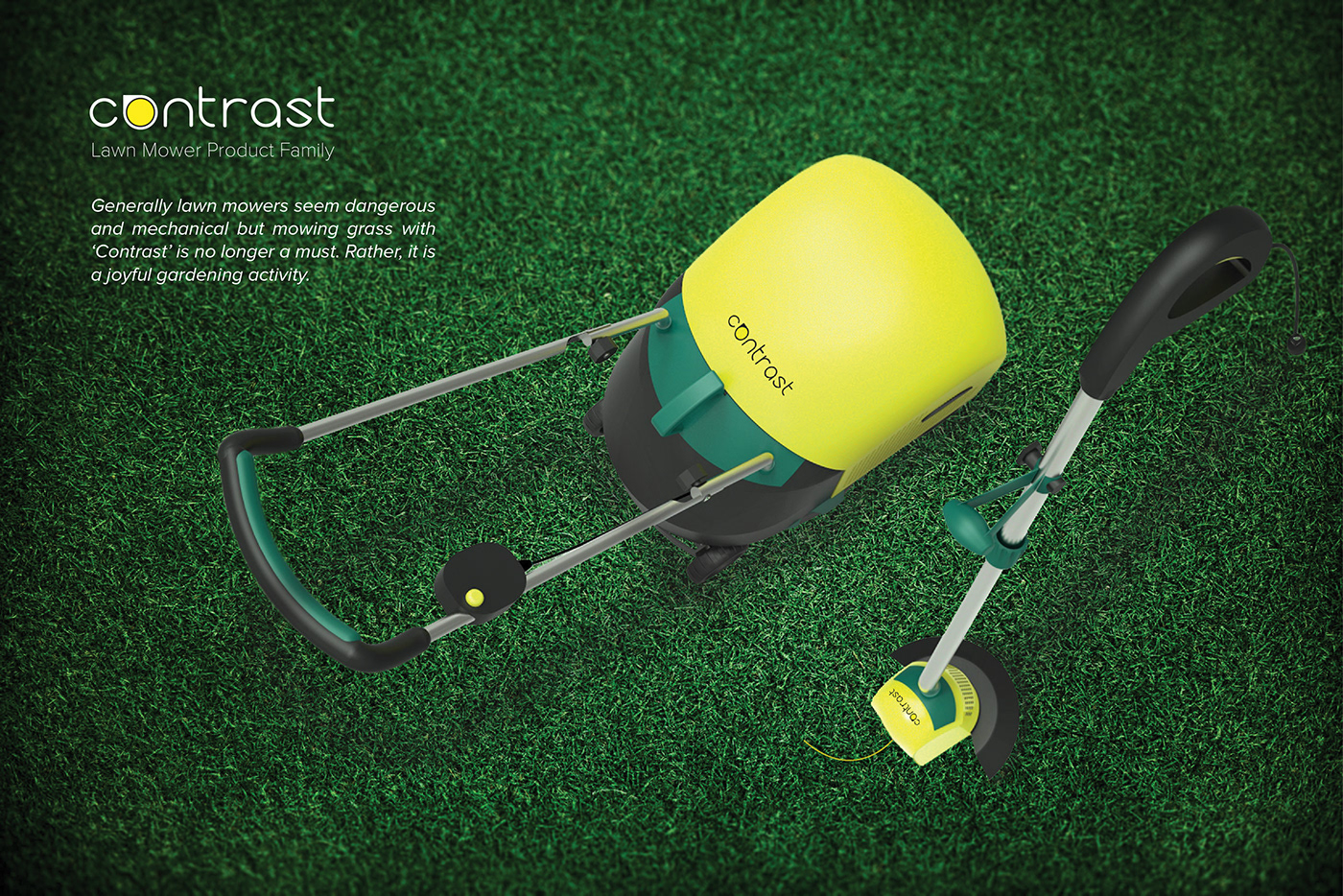 Contrast Lawnmower and Trimmer - 普象网