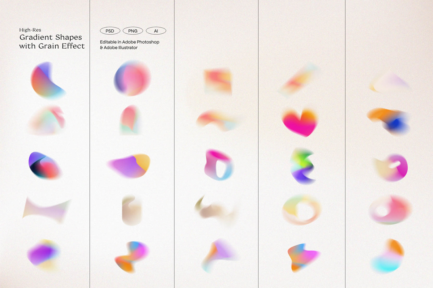 Angeles - Retro Gradients & Shapes - 普象网