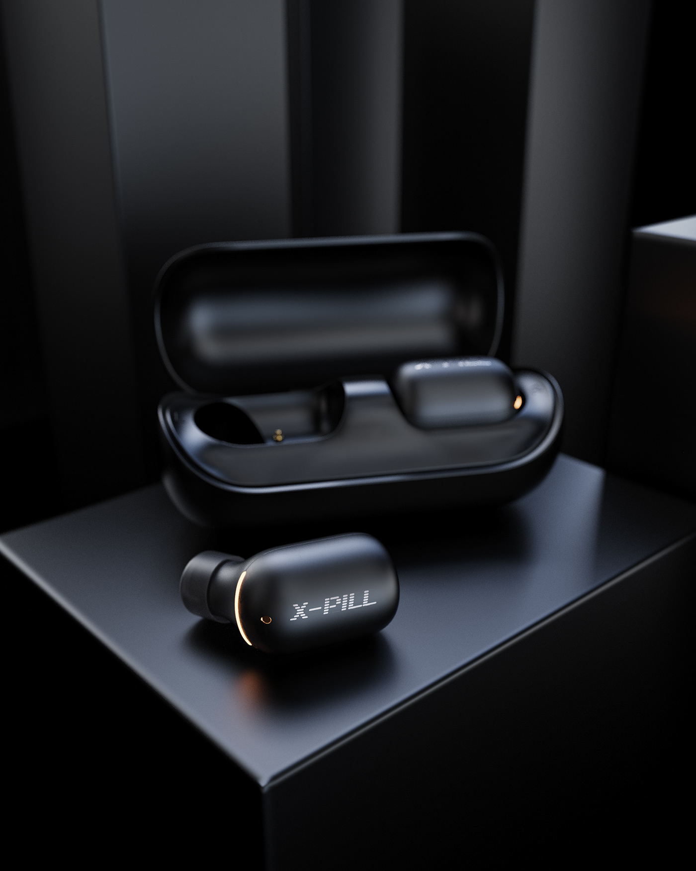 TWS Bluetooth headset rendering - 普象网