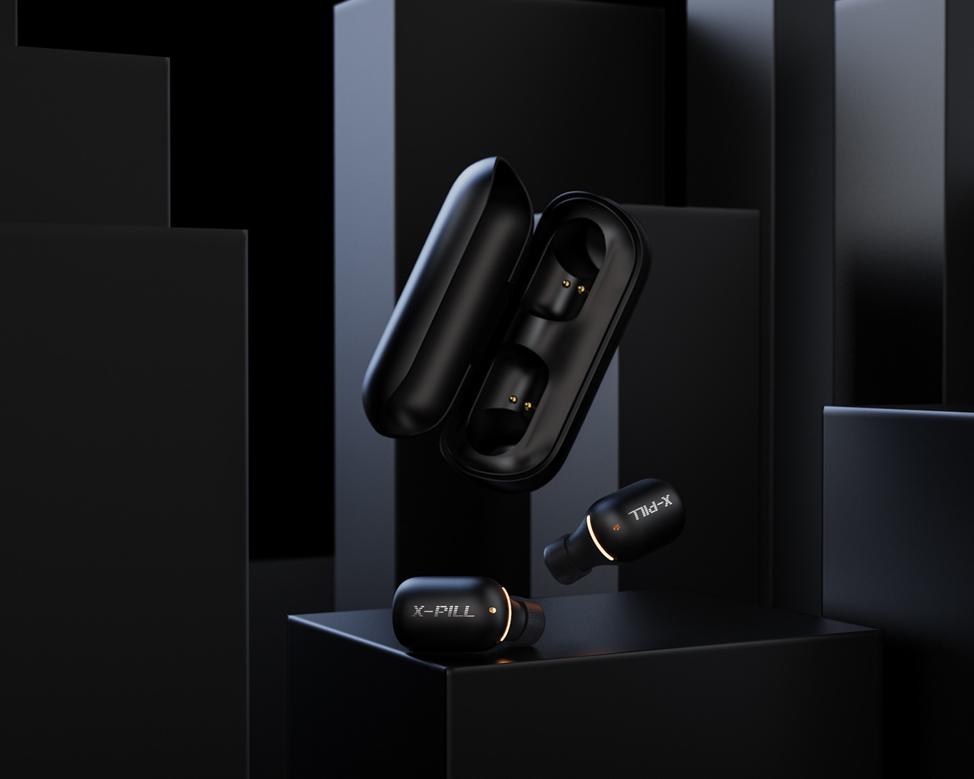 TWS Bluetooth headset rendering - 普象网