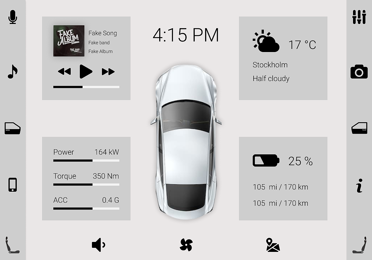 Car screen UI concept - 普象网