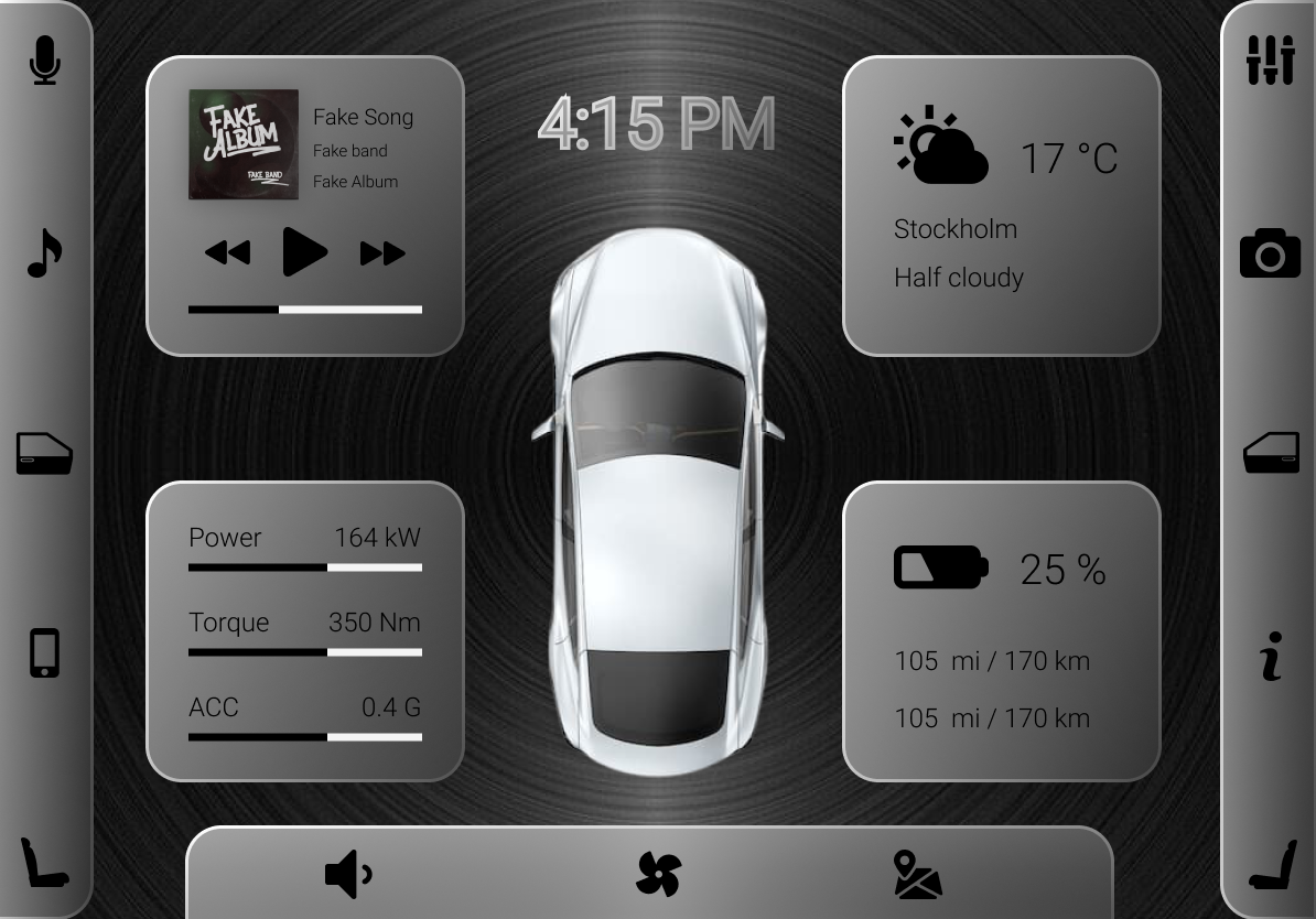 Car screen UI concept - 普象网