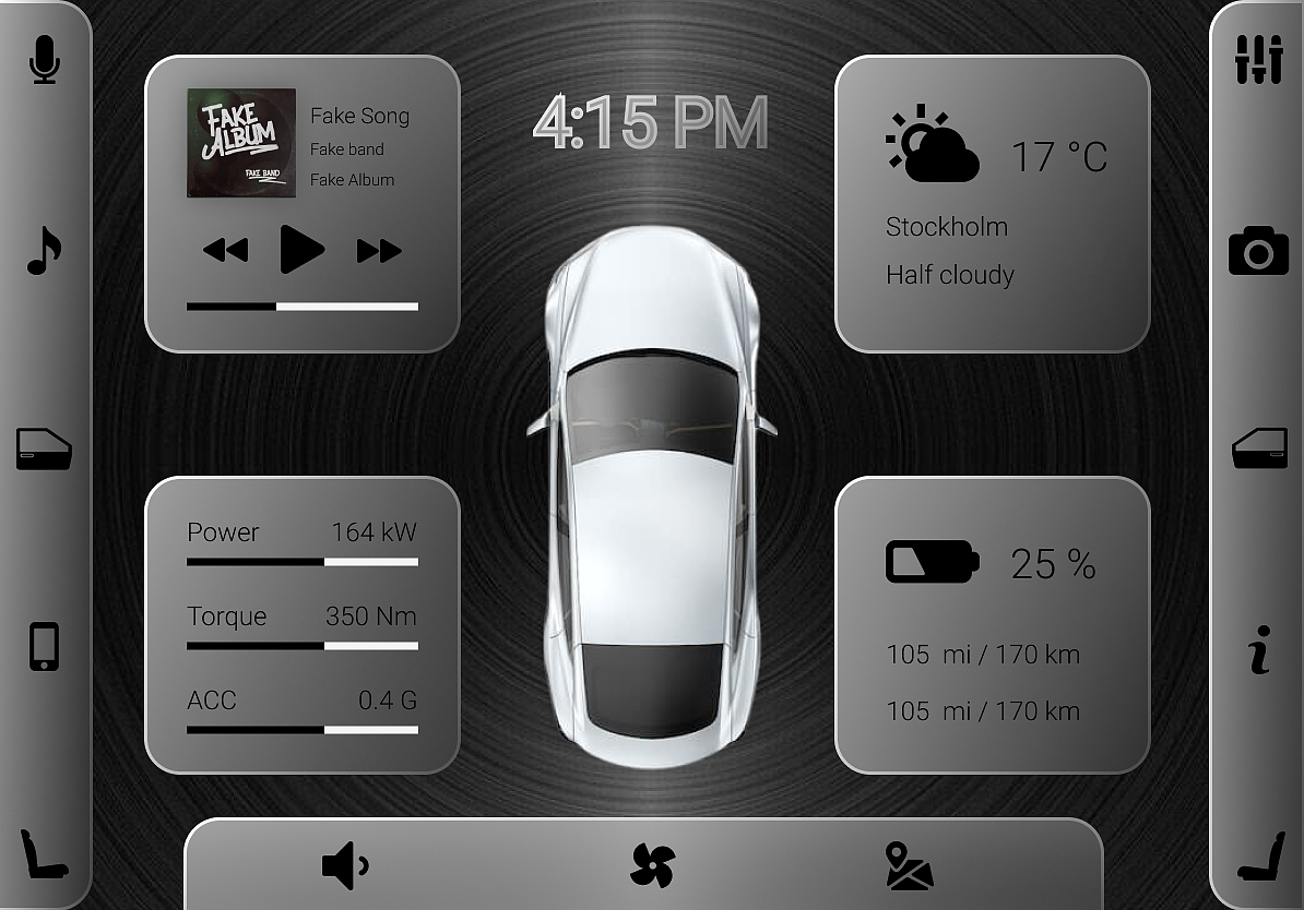 Car screen UI concept - 普象网