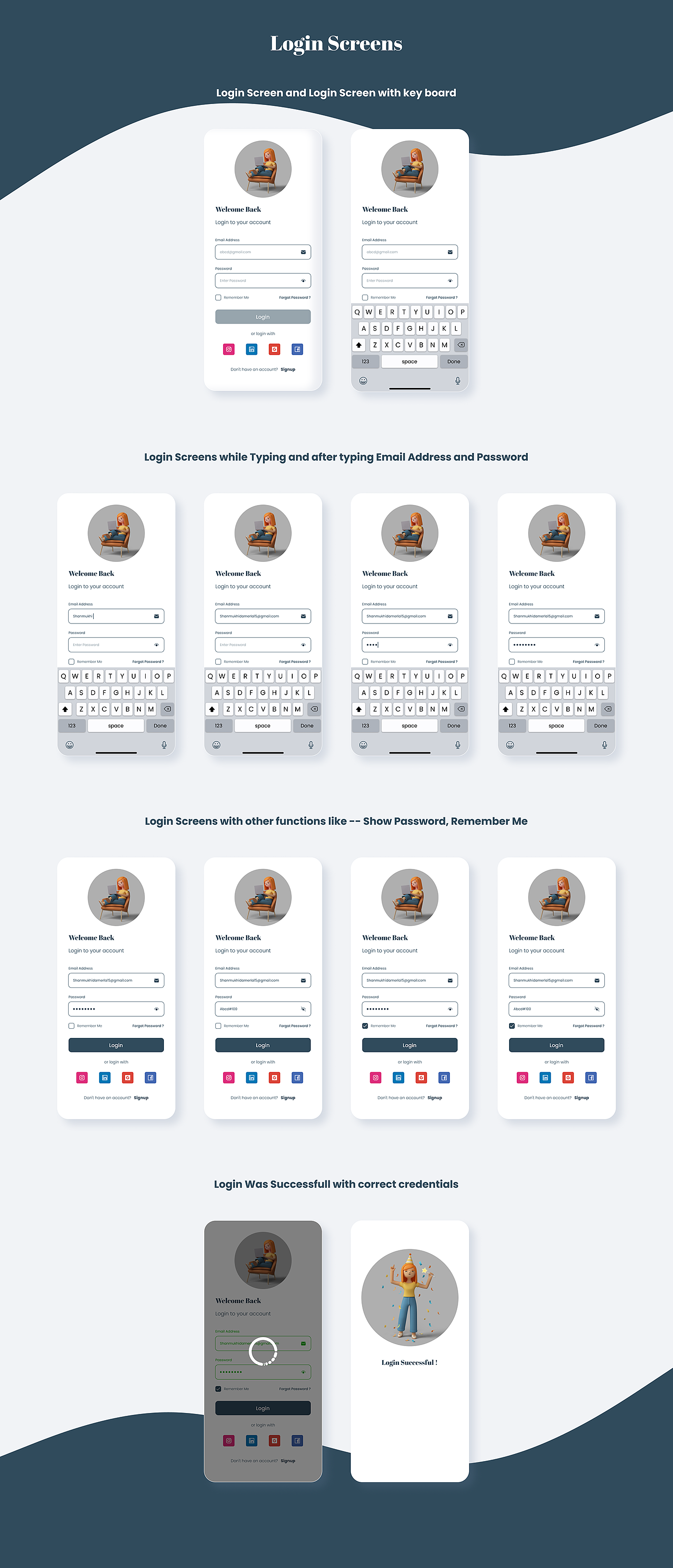 Signup and Login Screens--UI/UX Design - 普象网