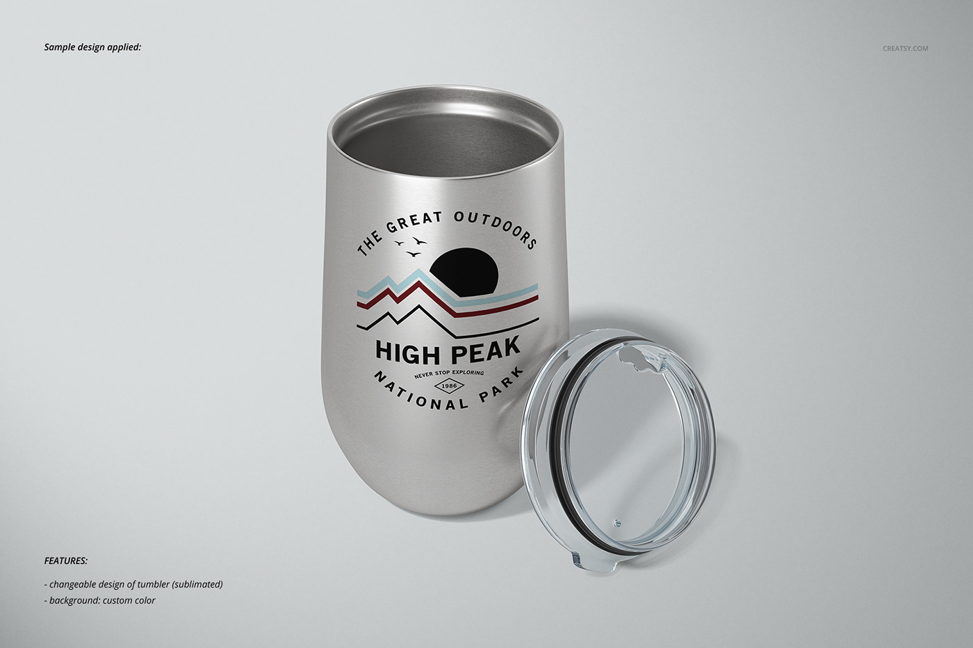16oz Stemless Wine Cup Mockup Set - 普象网