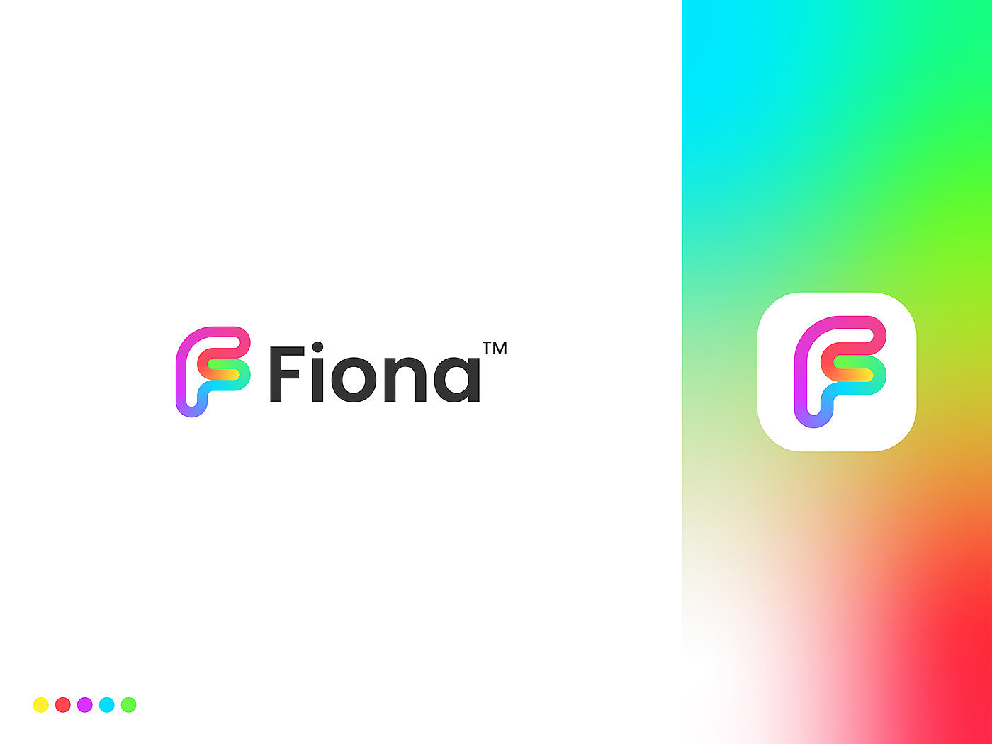 Modern F lettermark - 普象网