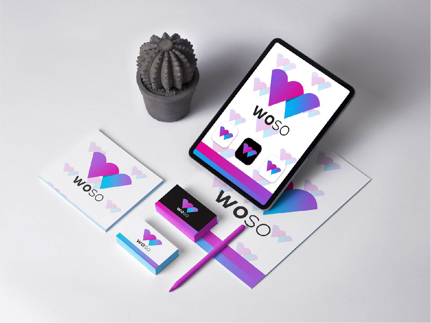 WOSO LOGO DESIGN WITH W MARK - 普象网