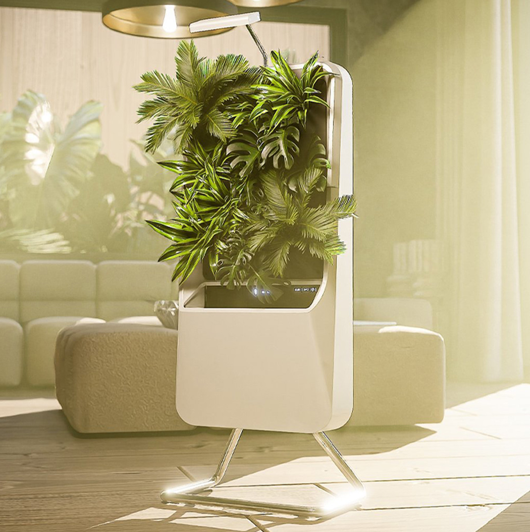 This hydroponic smart garden mounts on your wall to remove the air ...