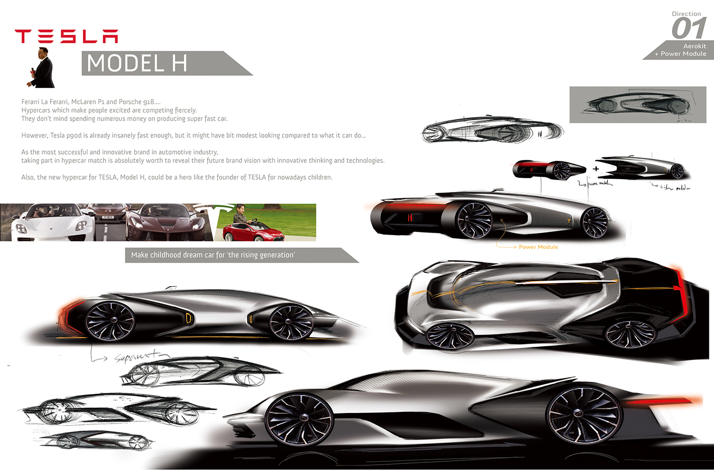 2016 Personal Project_Hyper car for TESLA_MODEL H - 普象网