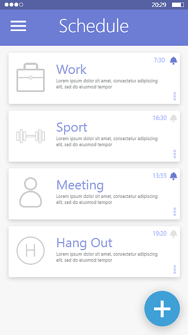 Schedule Apps - Design - 普象网