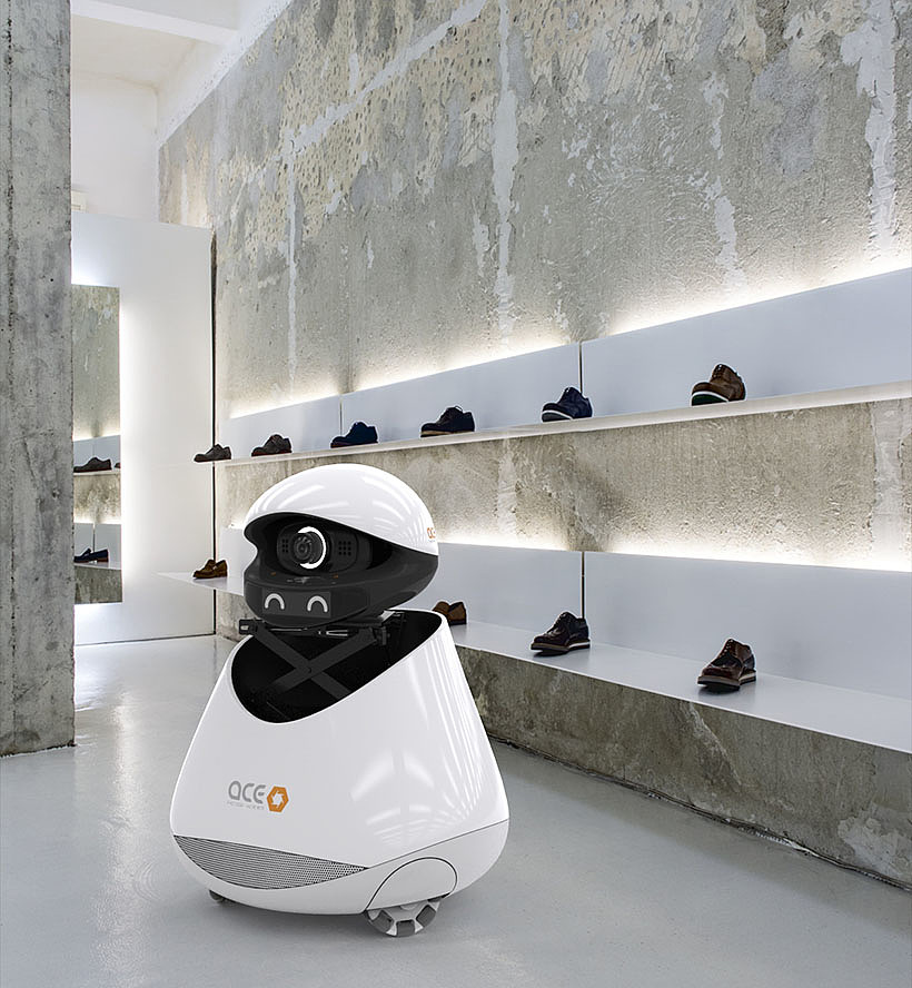 Cute Accel Robotics Smart Retail Assistant Provides Shopping Behavior ...