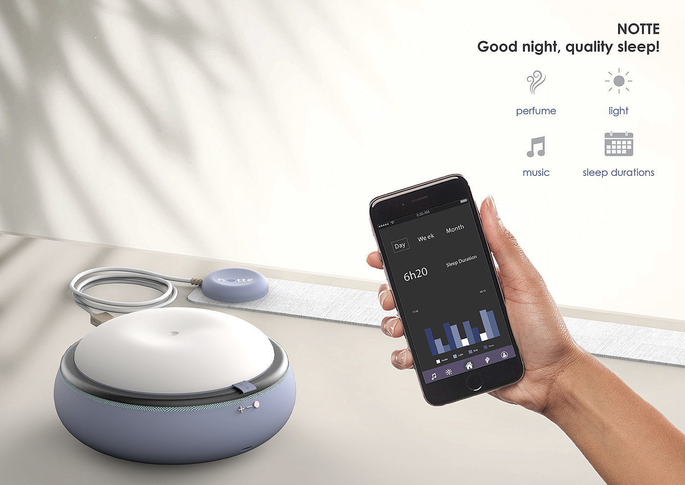 NOTTE - Smart device for sleeping problems - 普象网