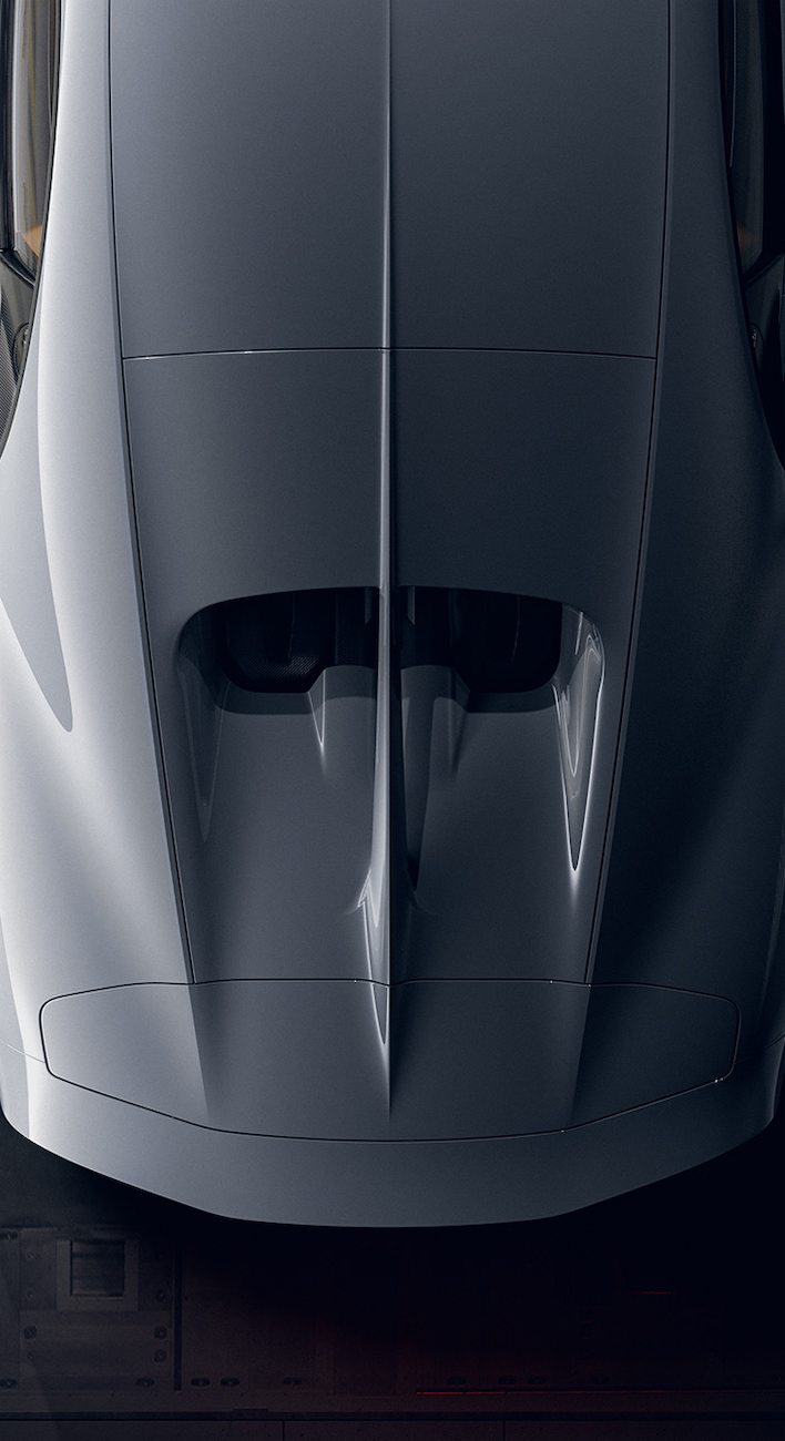 Aerodynamic bugatti Car Carbon High Contrast LED Rendering / CGI ...