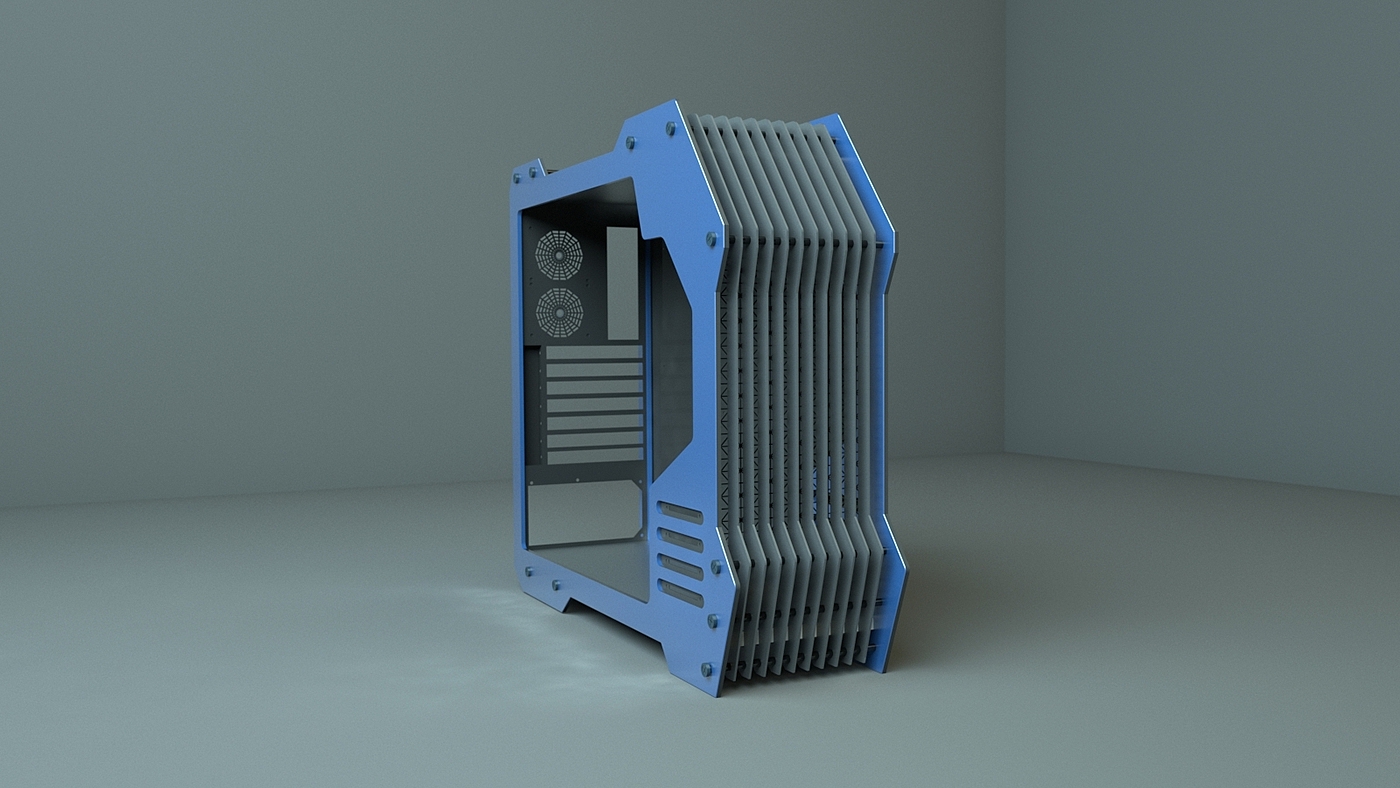 Концепт корпуса для ПК. Hi-tech PC case concept. - 普象网
